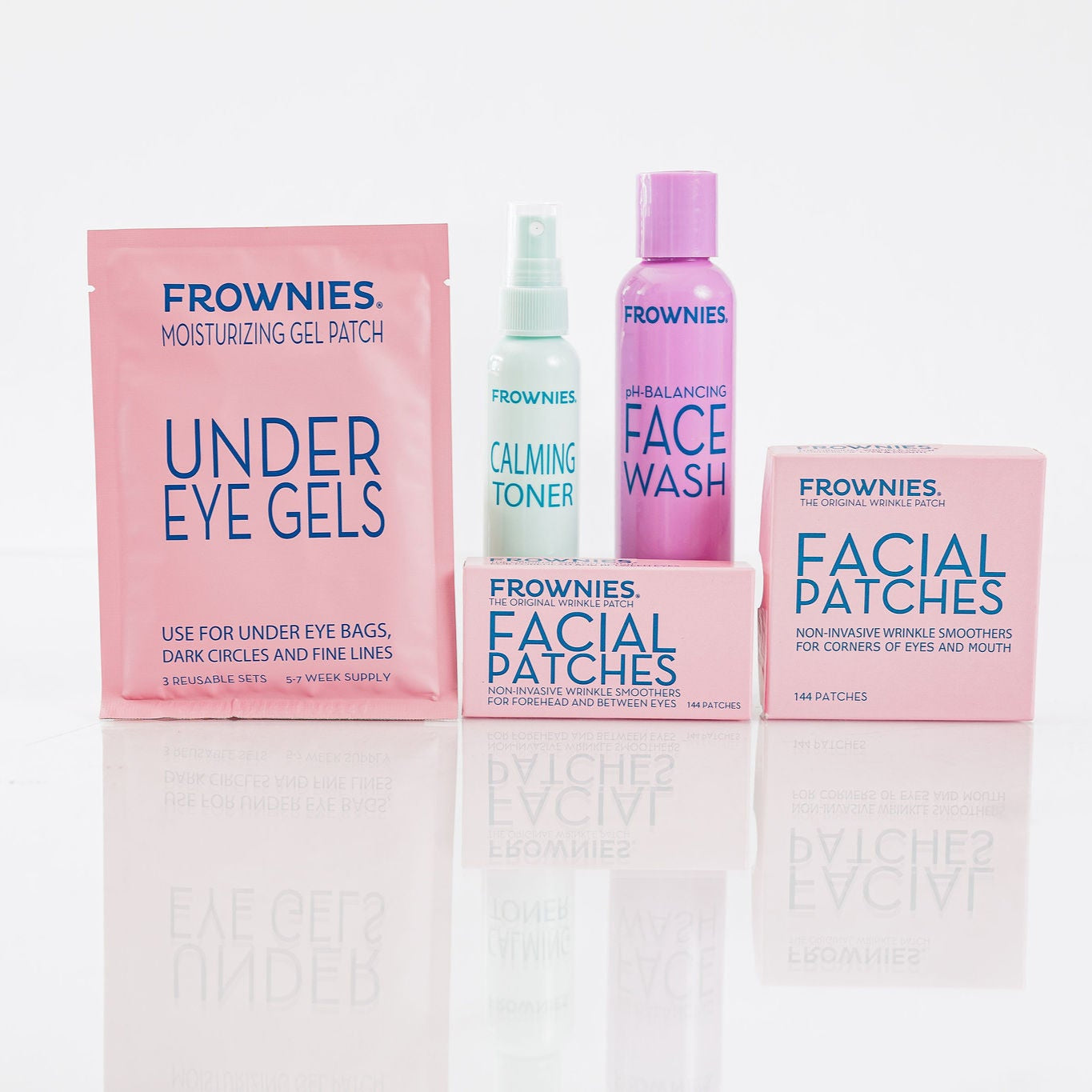 A group of Frownies products under eye gels facial patches FBE & CEM ...